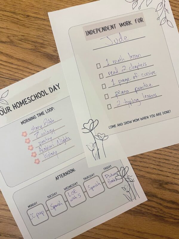 Simple Homeschool Routine for Multiple Ages: Curriculum, Books, + Grace ...